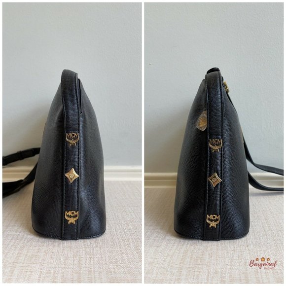 MCM | Bags | Authentic Mcm Vintage Studded Logo Shoulder Bag | Poshmark